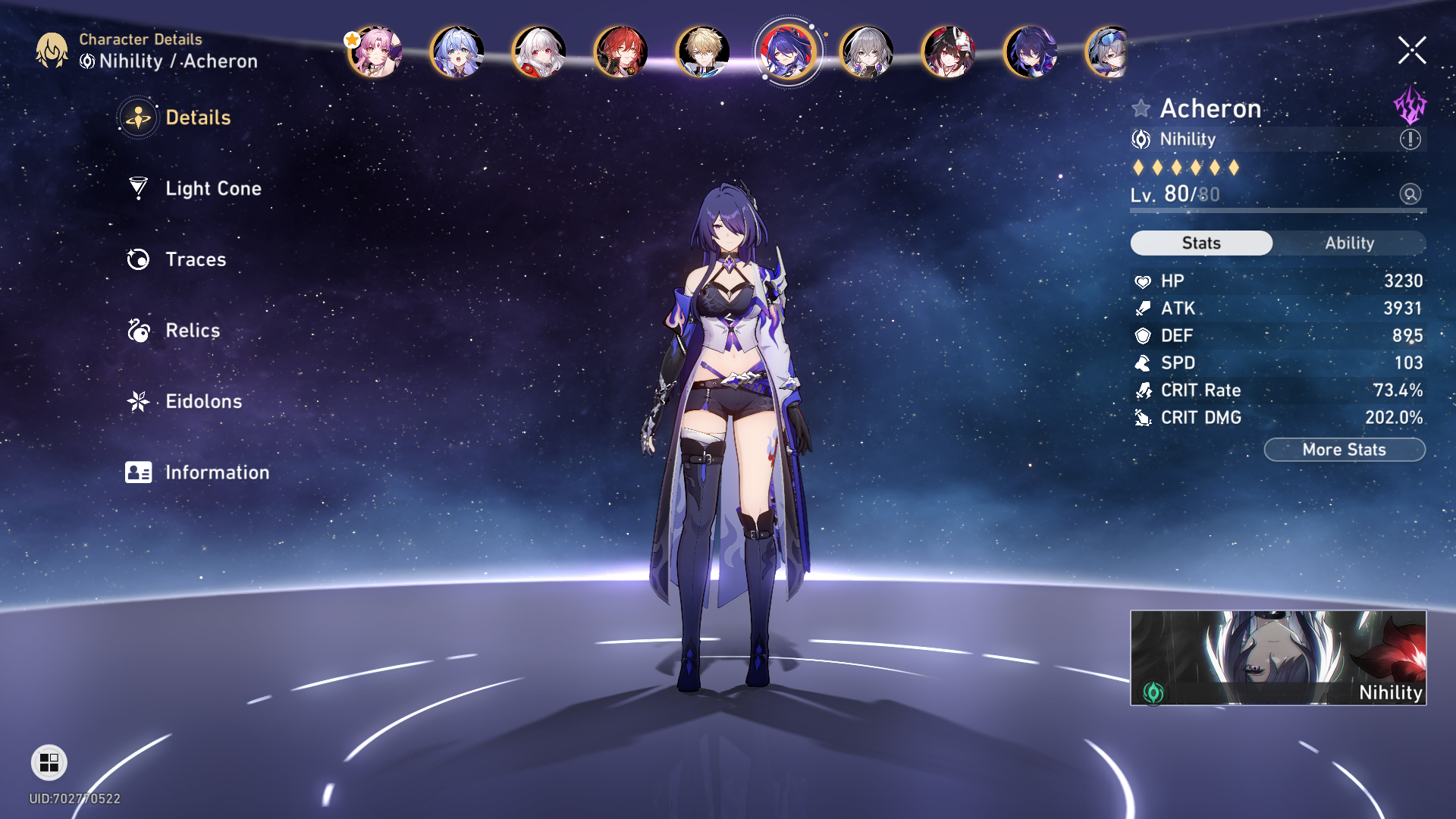 My Acheron build is finally finished! Honkai: Star Rail | HoYoLAB