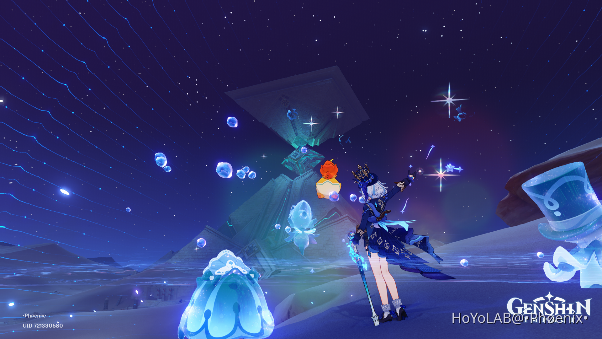 Queen Furina having lovely Sumeru night pictures (. ᴗ .) Genshin Impact ...