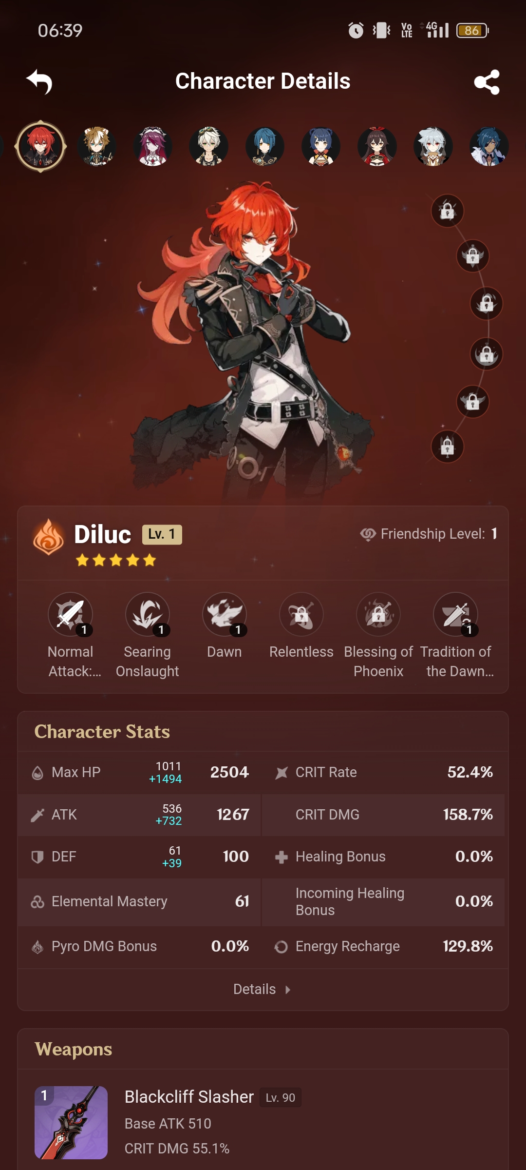 day 1 of trying to build dps diluc! Genshin Impact | HoYoLAB