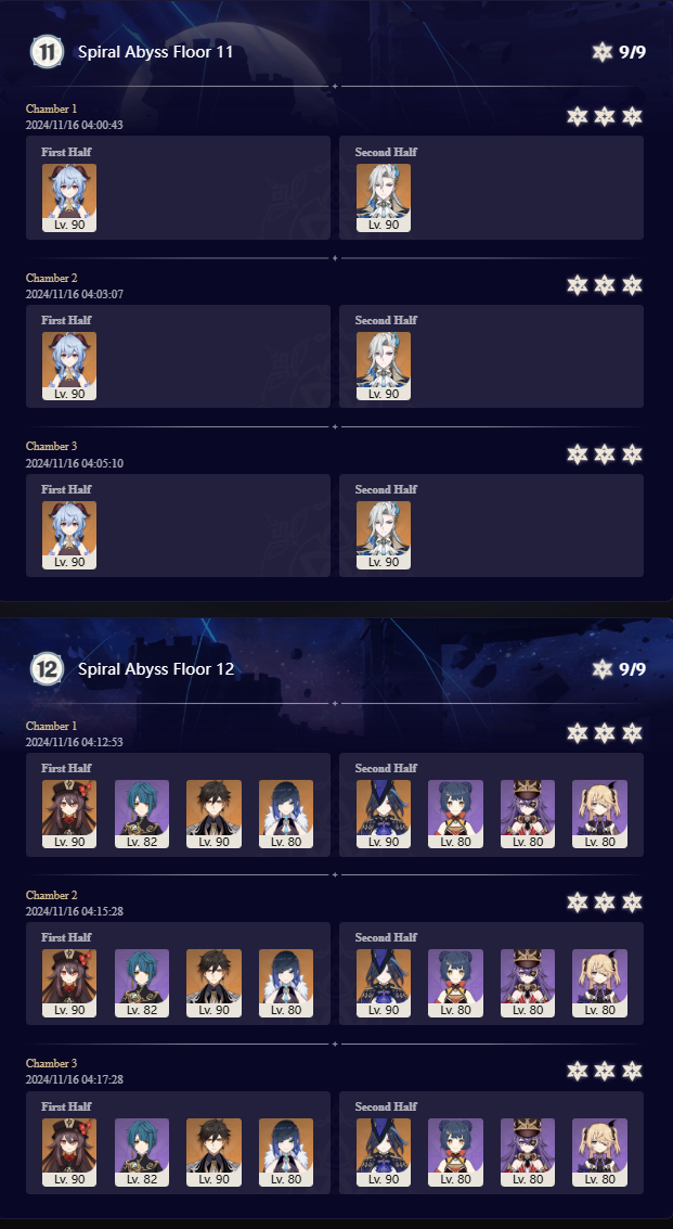 my november spiral abyss recap & thought (including challenge) Genshin ...