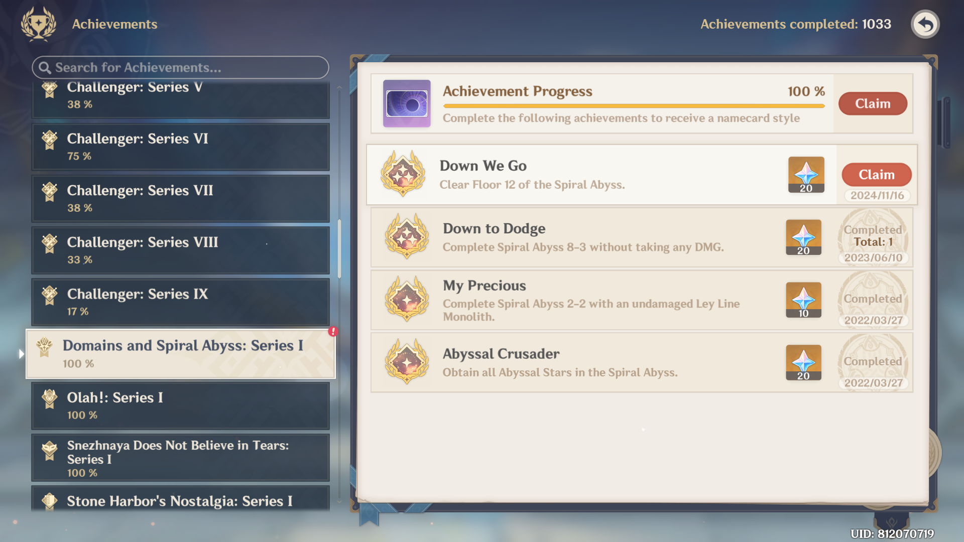 Finally cleared level 12 of the abyss 😳 just took me 4+ years lol ...