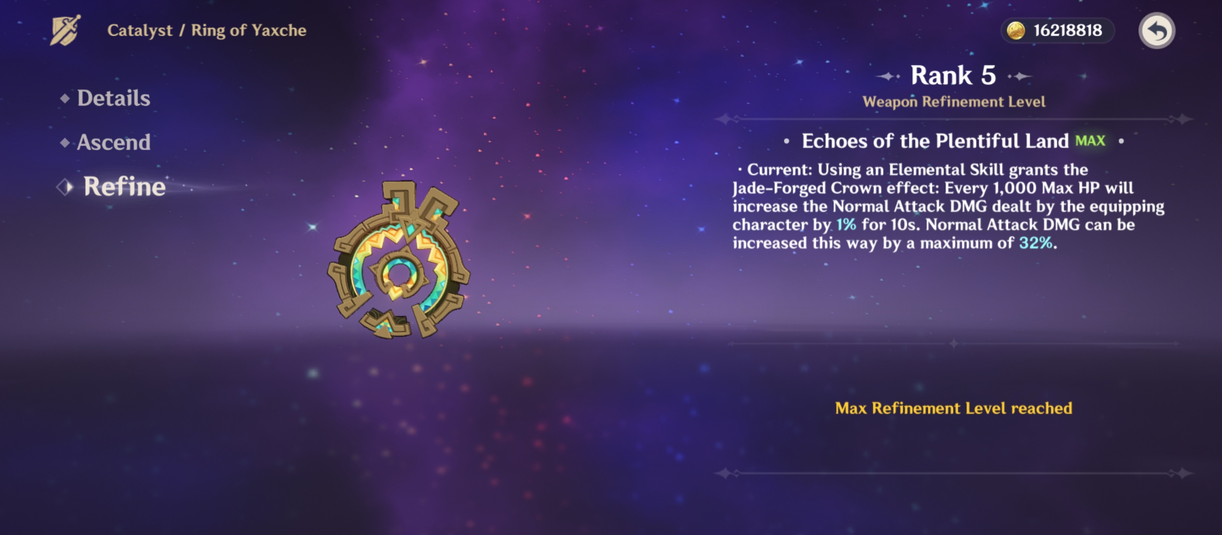 I have all the forgeable Catalysts at Refinement Rank 5. Genshin Impact ...