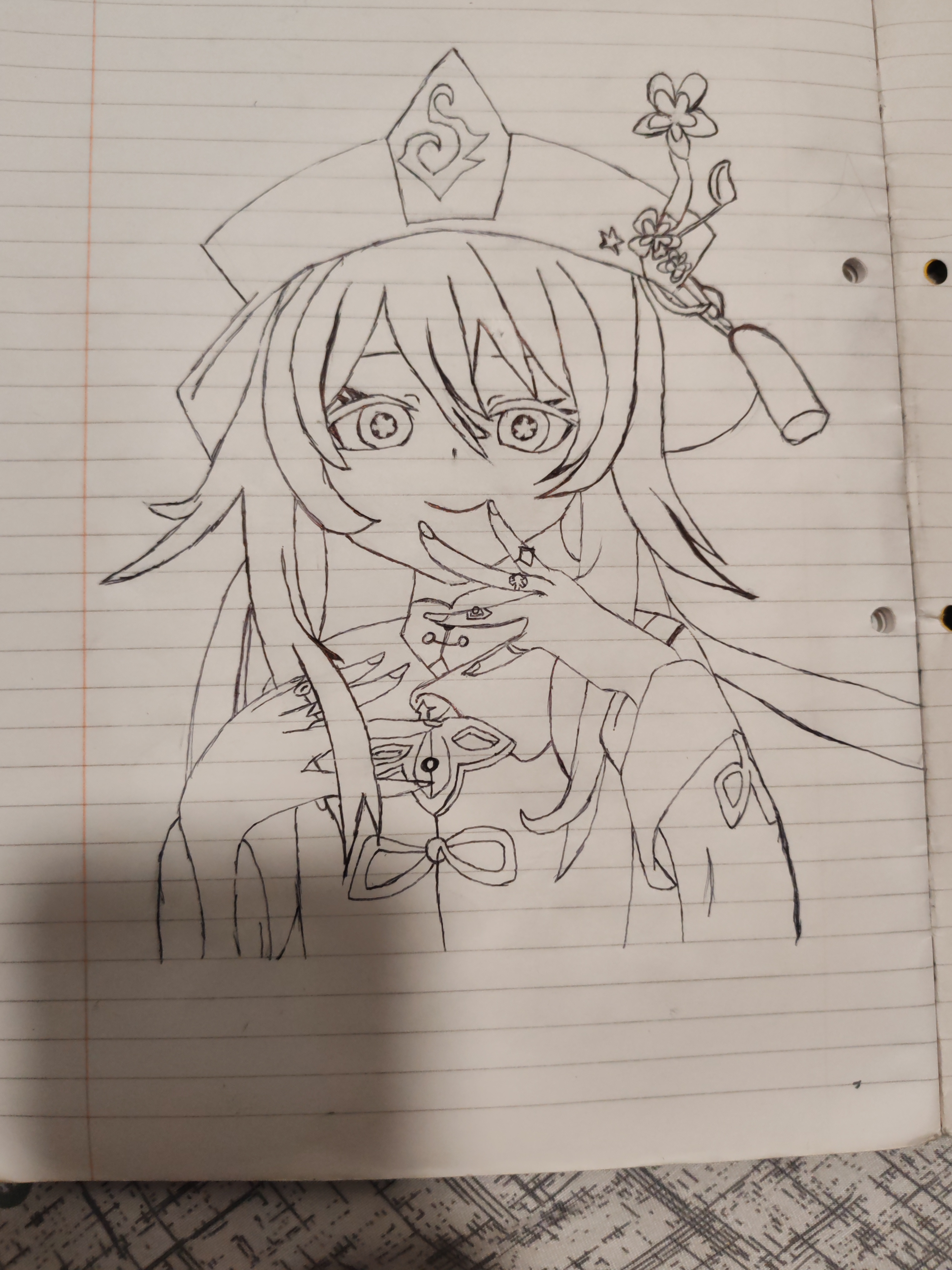 Day 4 and 5 of Trying to draw hu Tao Genshin Impact | HoYoLAB