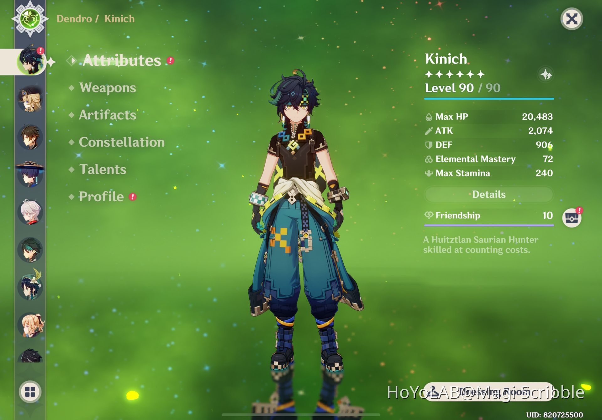 Kinich Friendship level 10 Genshin Impact | HoYoLAB