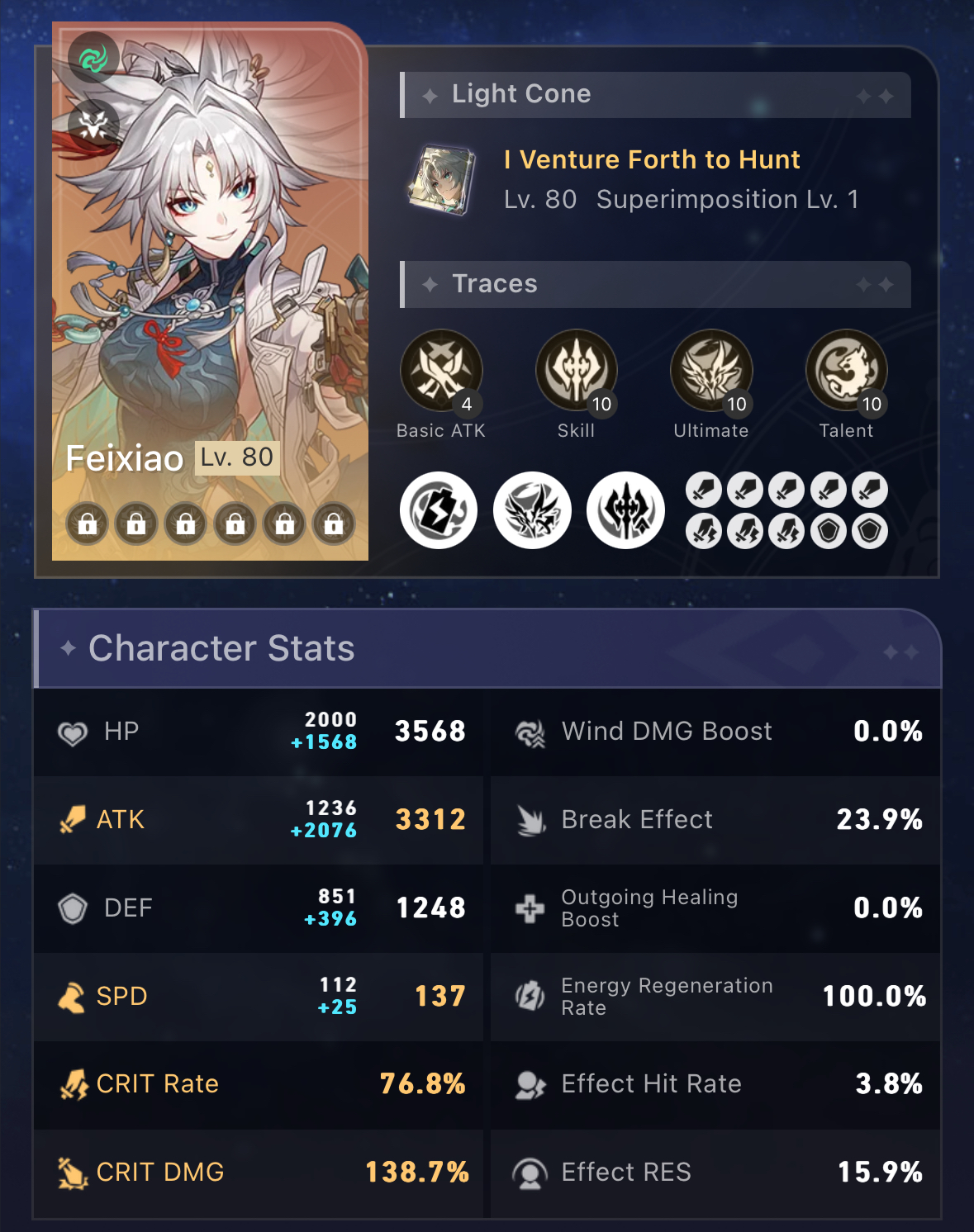 My Fei Xiao build Honkai: Star Rail | HoYoLAB