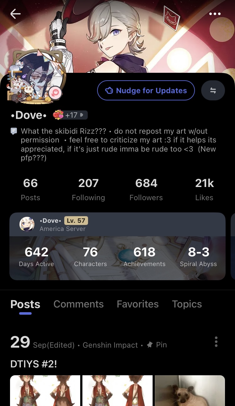 matching with the sigma •Dove• yarrrs Genshin Impact | HoYoLAB