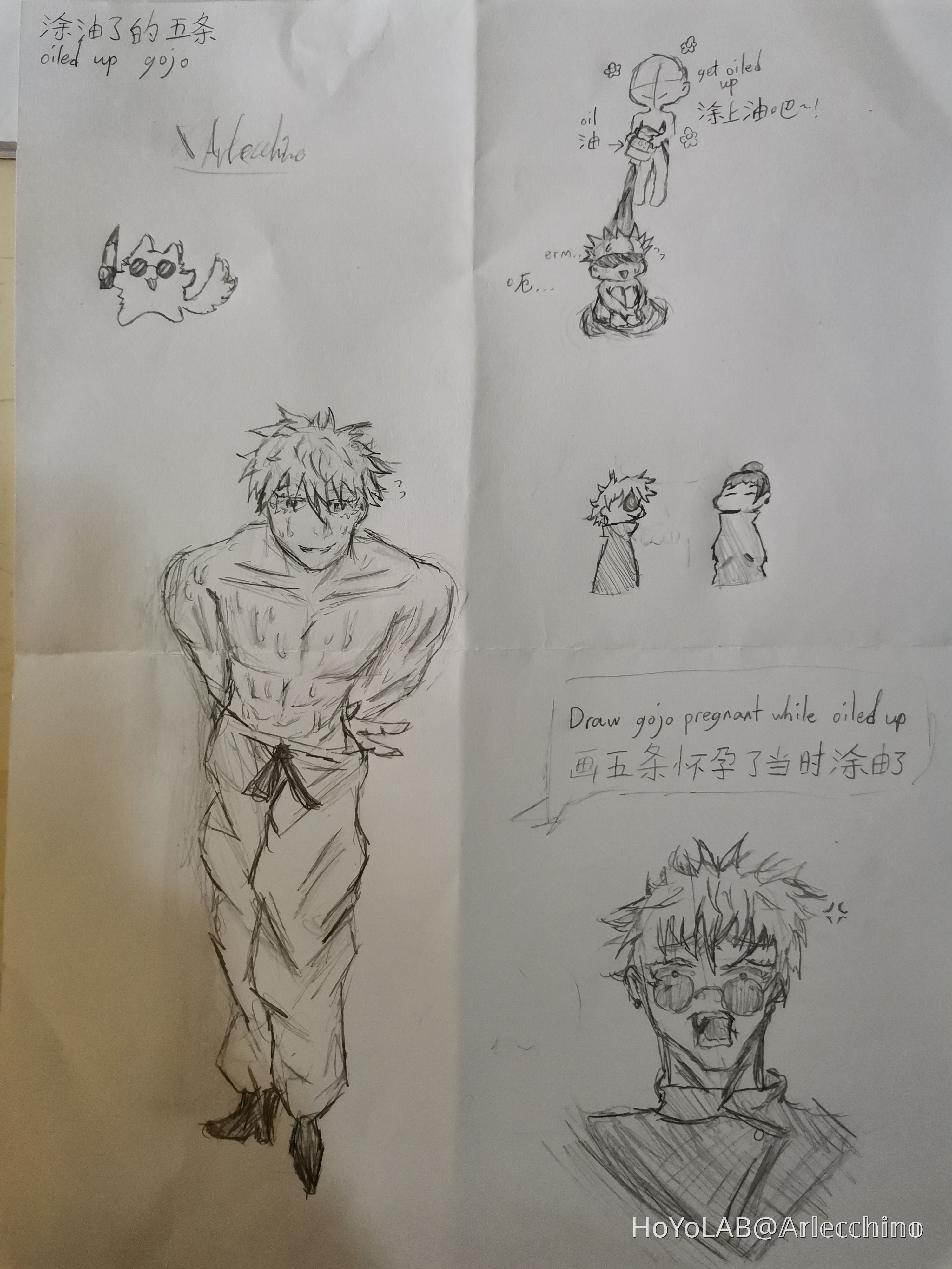 Help 😭 my friend asked me to draw gojo oiled up 😰 Genshin Impact | HoYoLAB