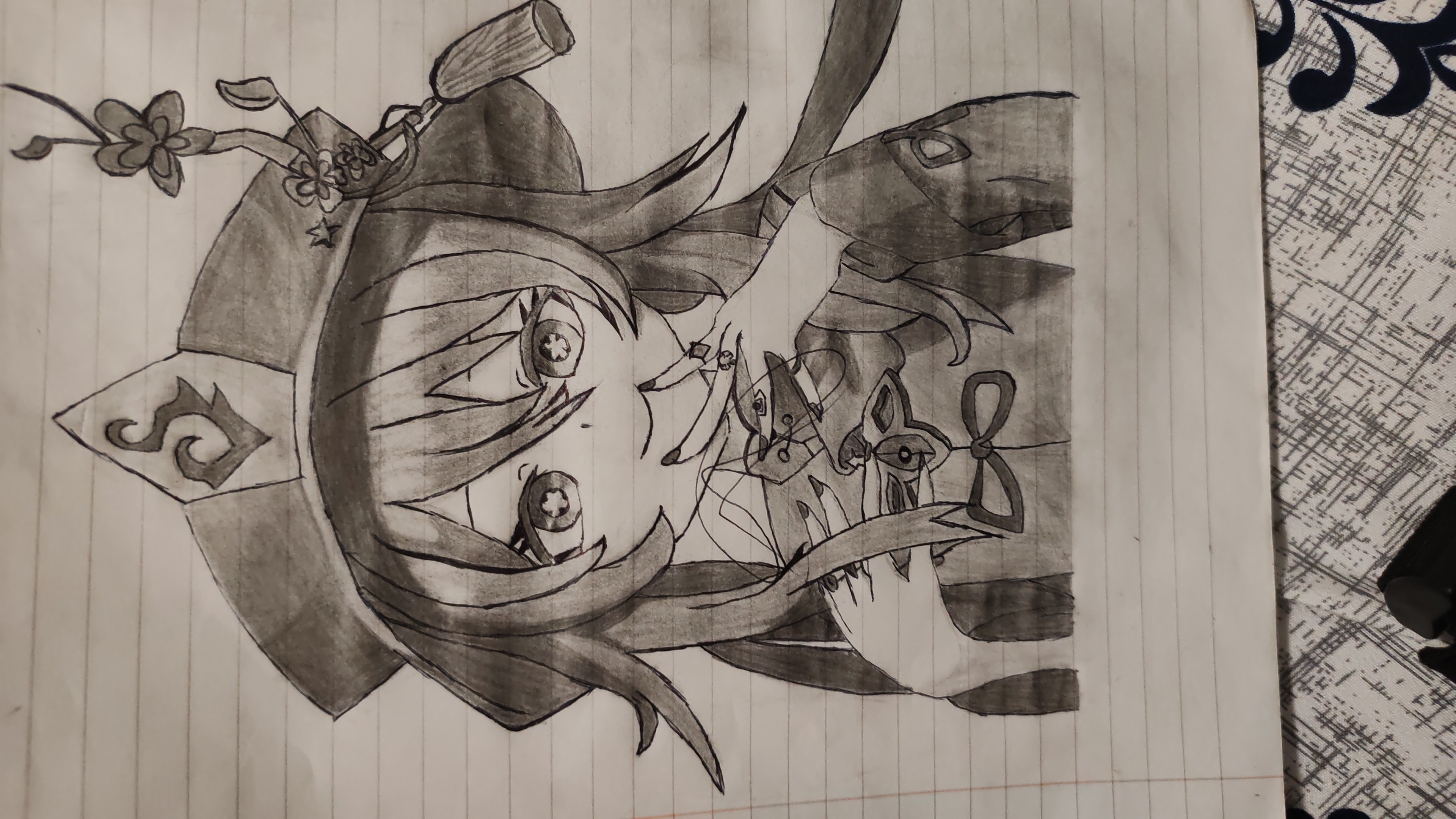 Completed my Hutao Drawing Genshin Impact | HoYoLAB