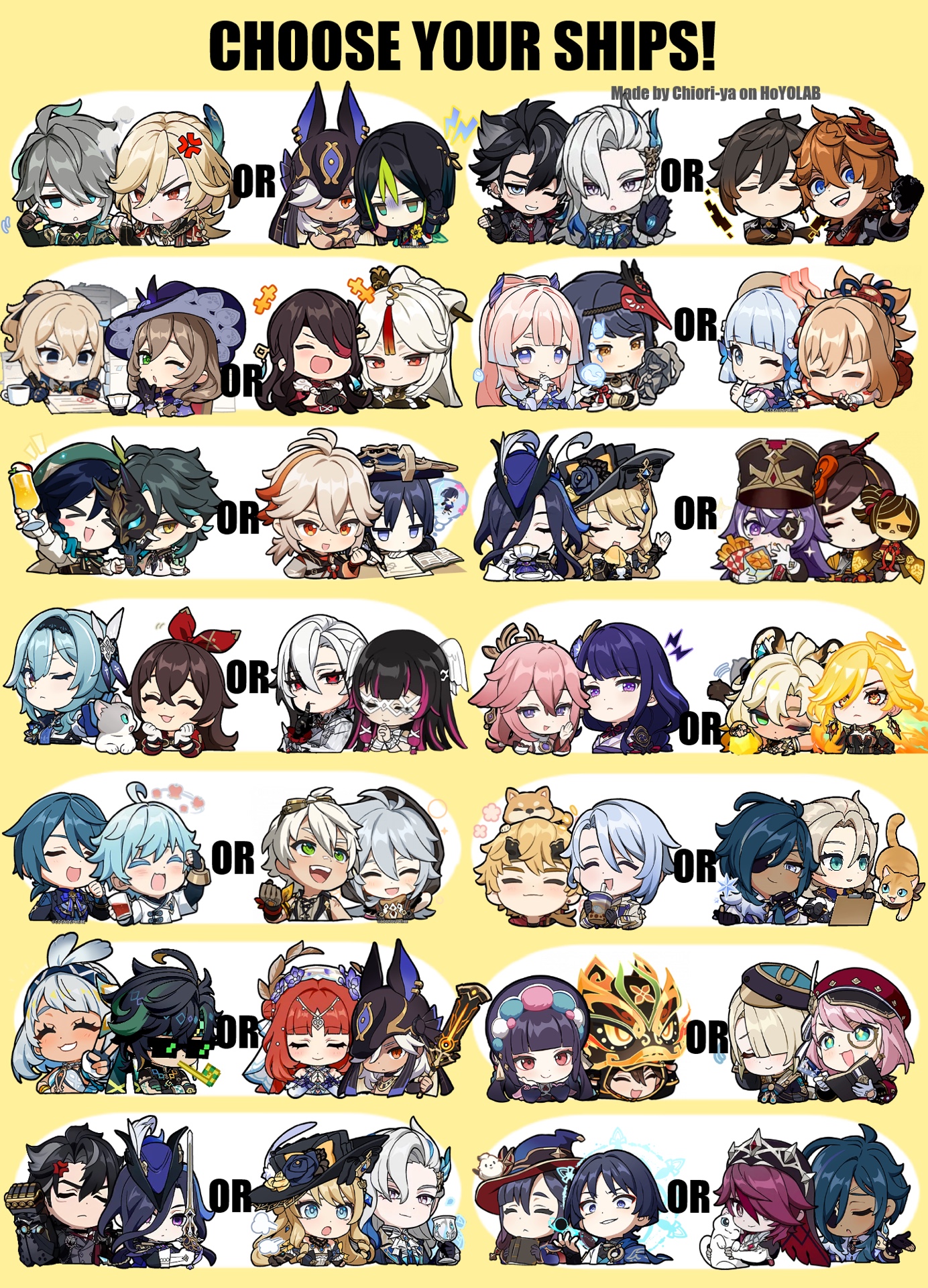 Choose Your Ships! Genshin Edition Genshin Impact | HoYoLAB