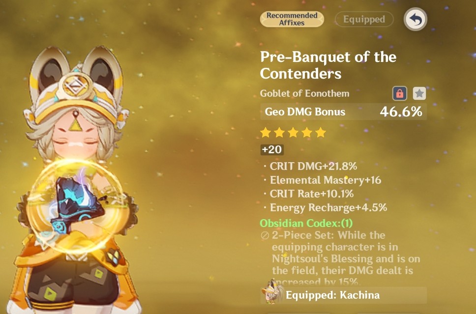 The Obsidian Codex artifacts really be feeding me up Genshin Impact ...