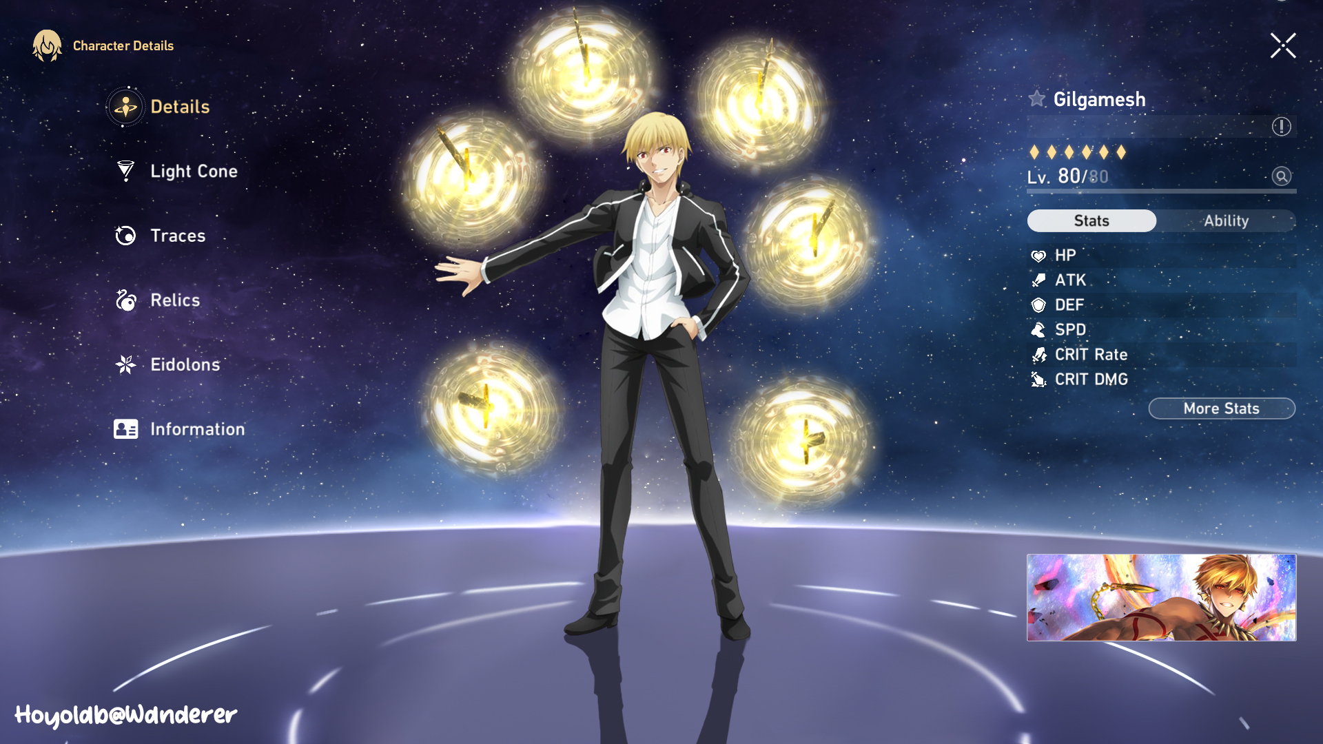 Re: Fate x HSR Collab - Hoping one of them is Gilgamesh with Lots of Swords in his Skills Honkai ...