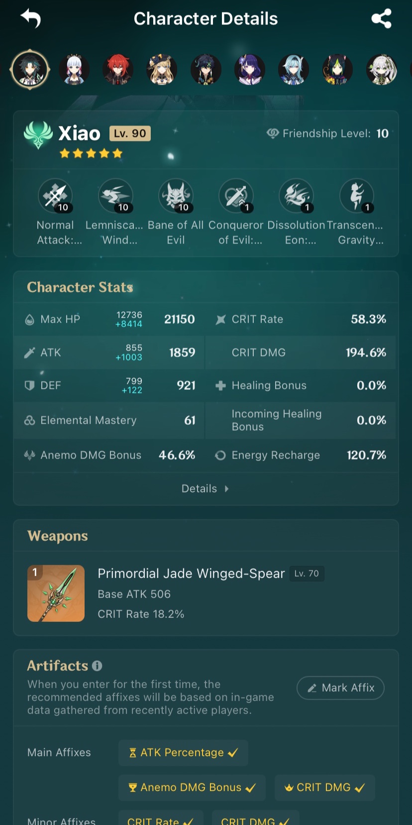 Xiao build (current) tips? Genshin Impact | HoYoLAB