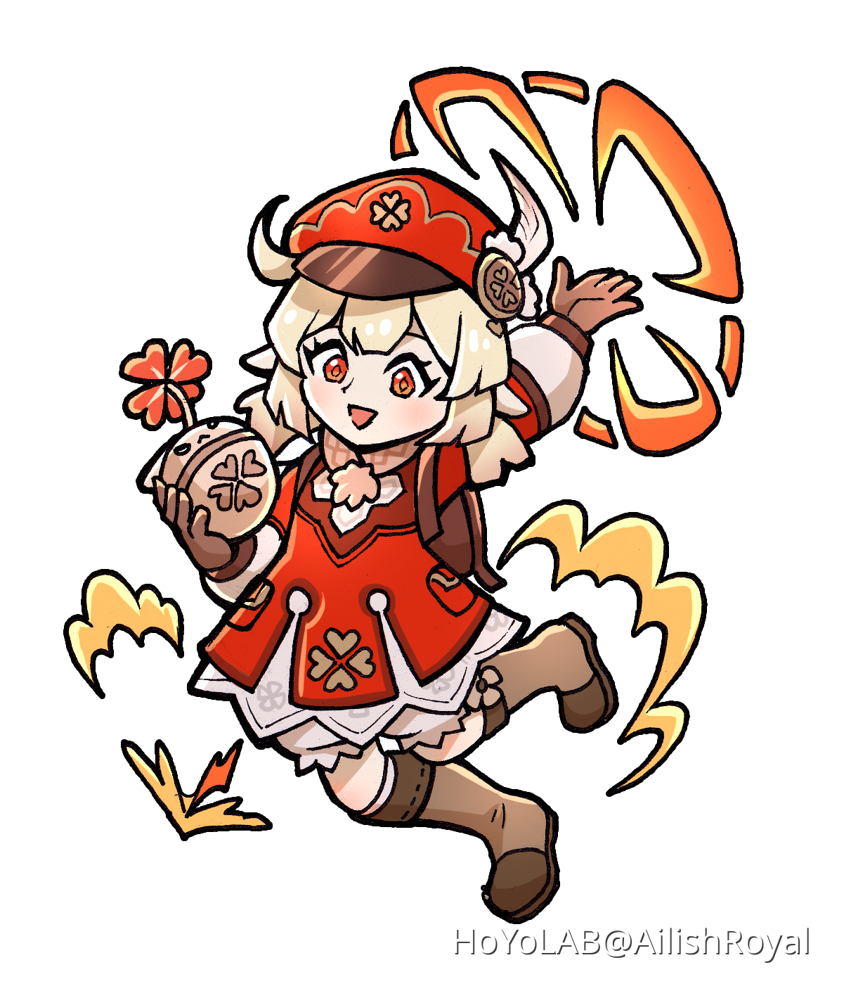 Albedo and Klee! Genshin Impact | HoYoLAB