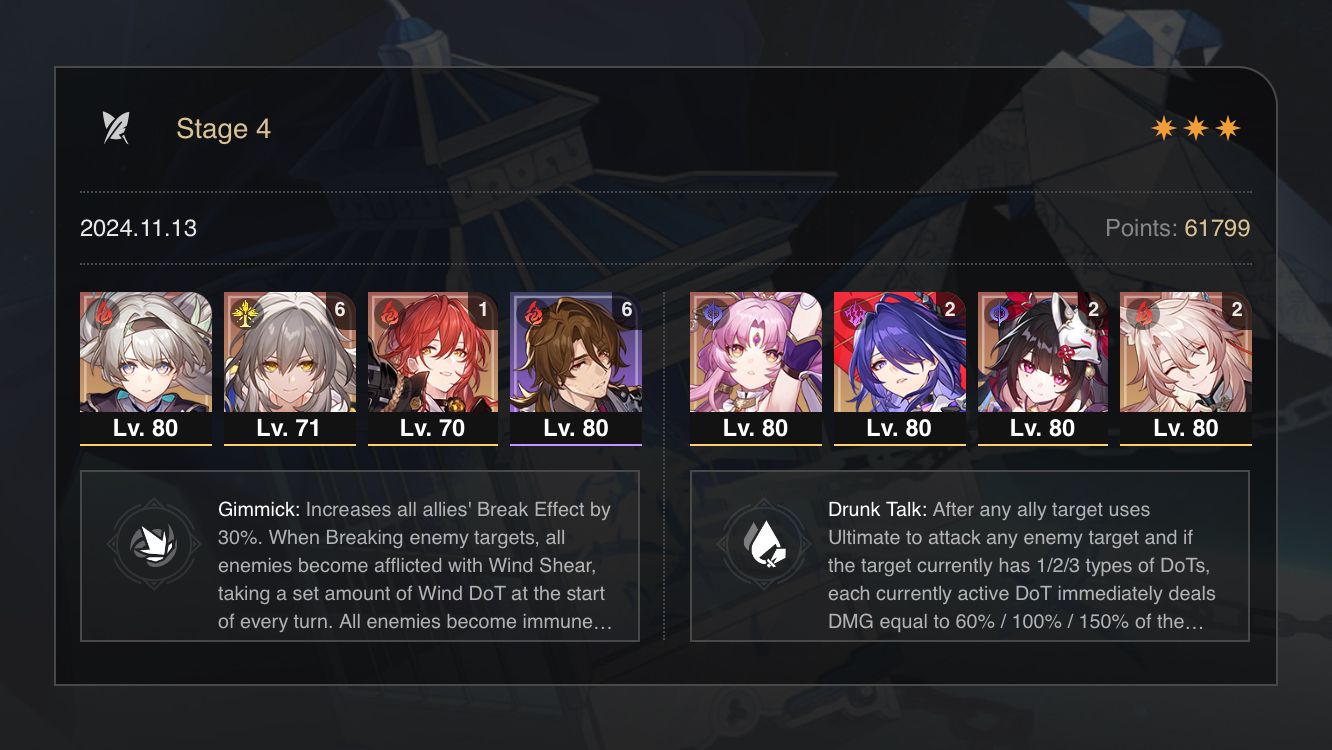 E0S1 firefly and E2S1 Acheron fully auto clear Honkai: Star Rail | HoYoLAB