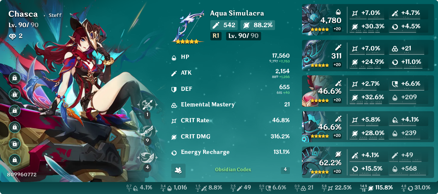 My C0 Chasca Build Genshin Impact | HoYoLAB