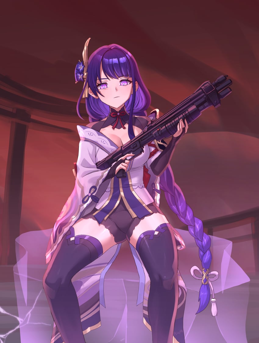 Raiden with a M45 Tactical Shotgun Genshin Impact | HoYoLAB