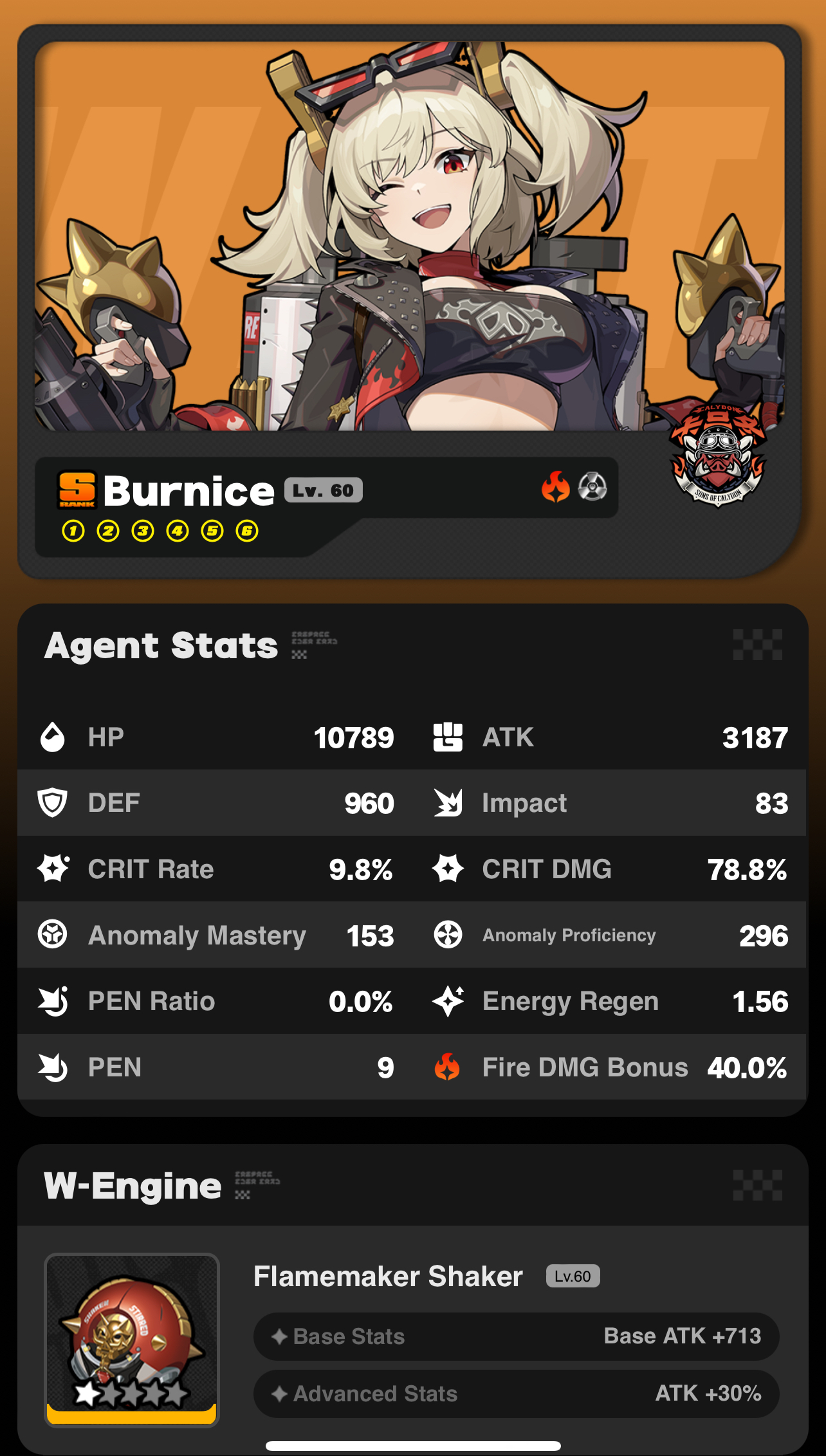 Swapped around some Drive Discs from my Yanagi to get Burnice to 3,100 ...