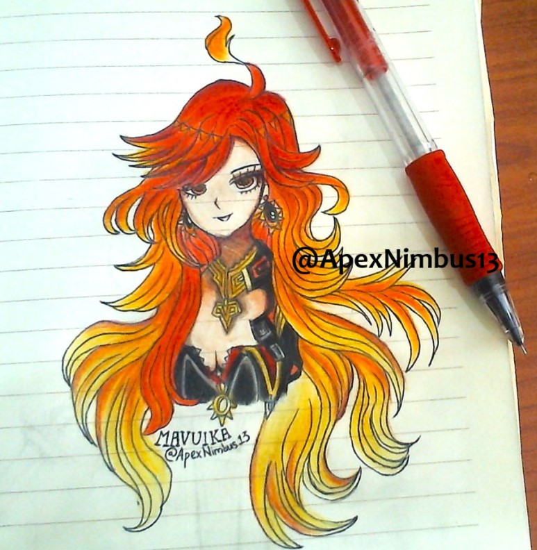 Quick sketch of Mavuika ^^ Genshin Impact | HoYoLAB