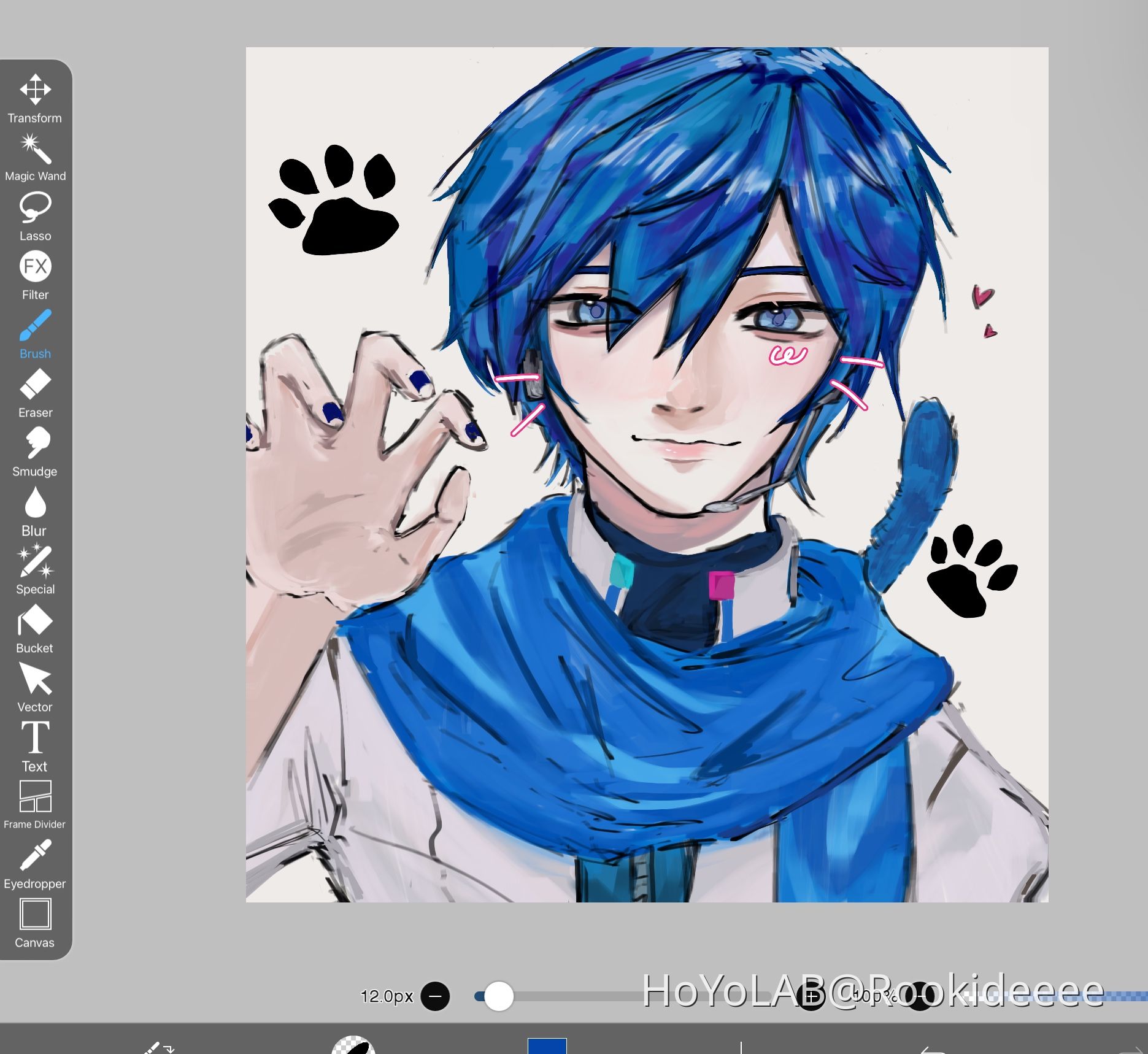 Kaito fanart 🐾 | HoYoLAB