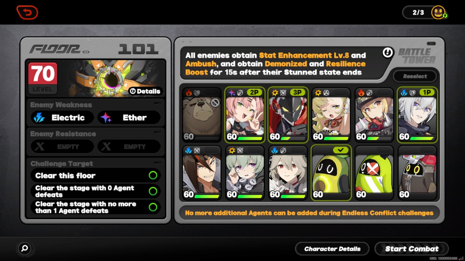 I cleared Battle Trial Floor 100, By A rank agent. Zenless Zone Zero ...