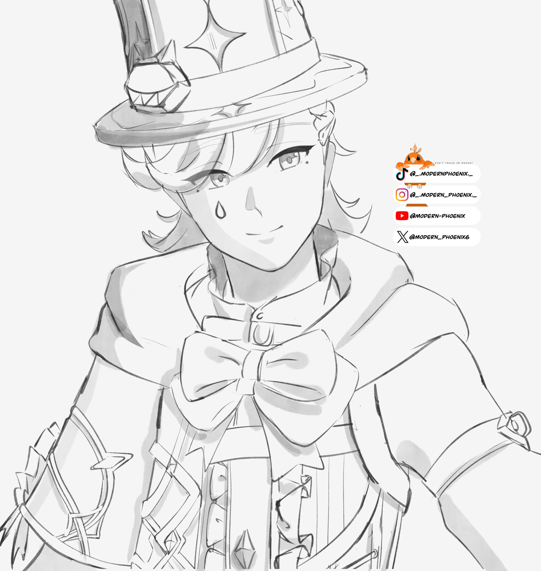 I made this Sketch of Lyney, I hope you like it Genshin Impact | HoYoLAB