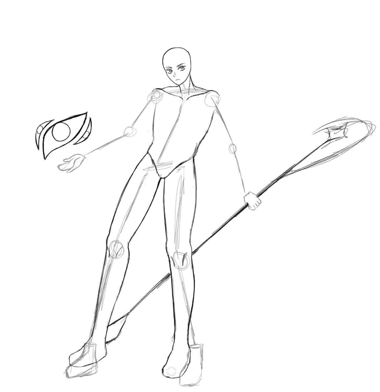 Idk how to draw arms, he will have stick figure arms for now Genshin ...