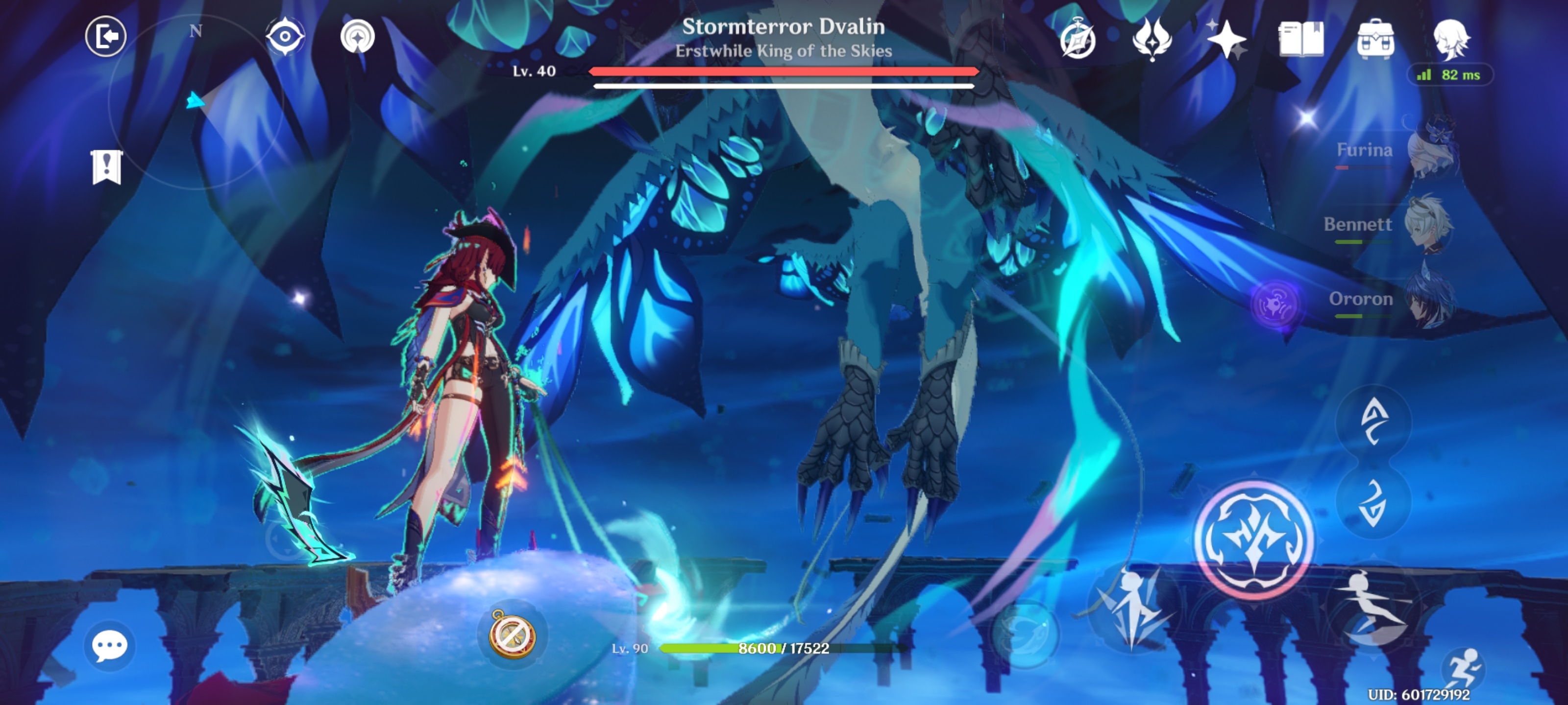 Fun fact: Chasca cannot lock on to Dvalin using her elemental skill ...