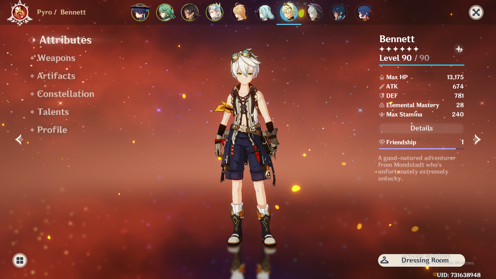 Done Leveling up Bennet, Lvled Up scara talent, currently collecting ...