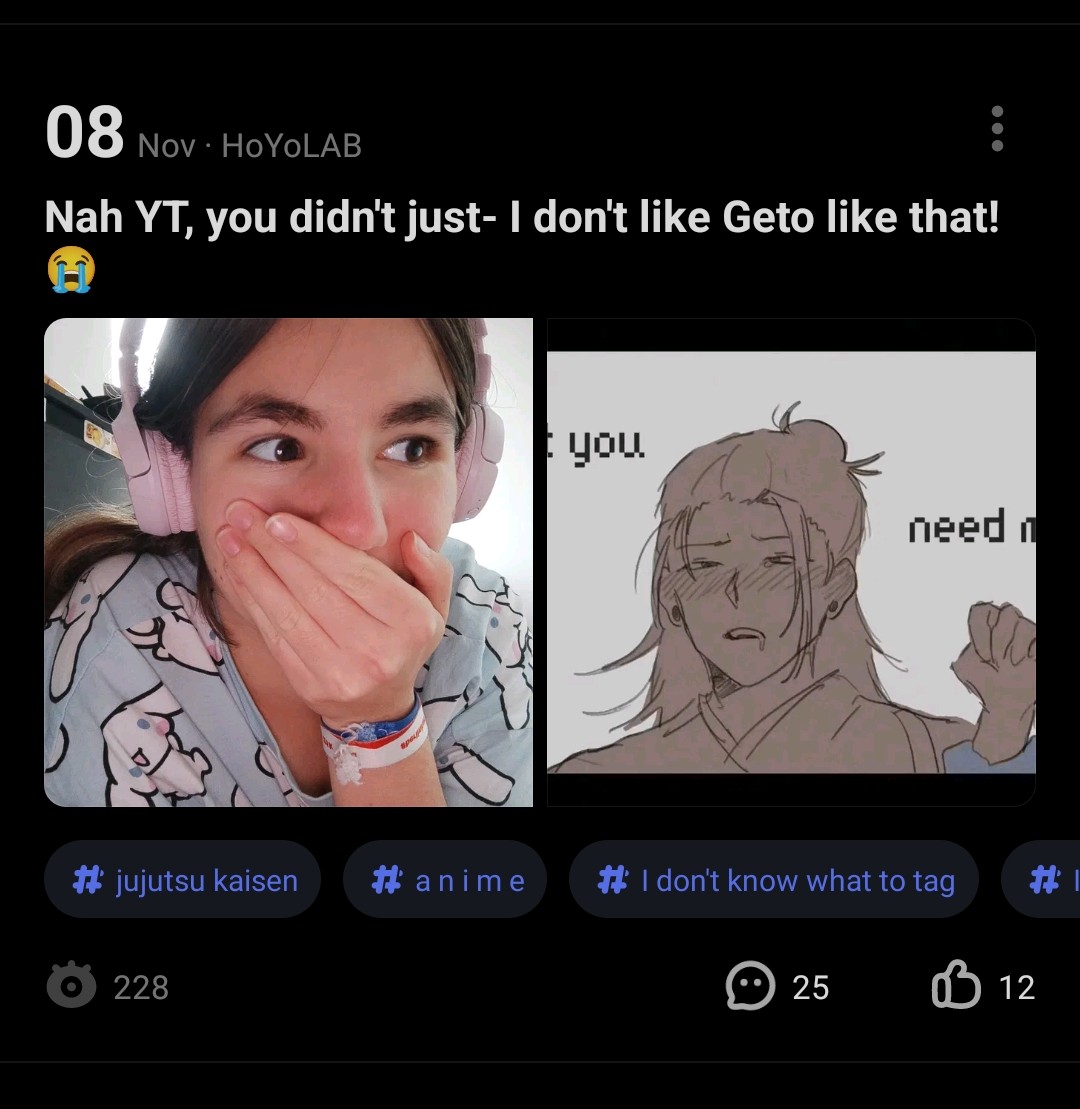 Remember when I said that? Yeah, uhm... I think I DO like Geto like ...