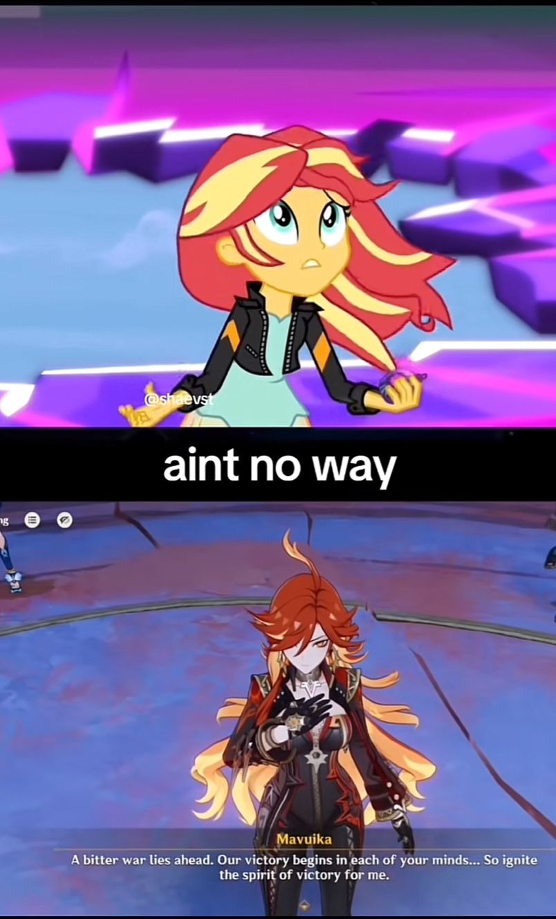 Genshin V.S My little pony boss fight. It’s so similar don’t you think ...