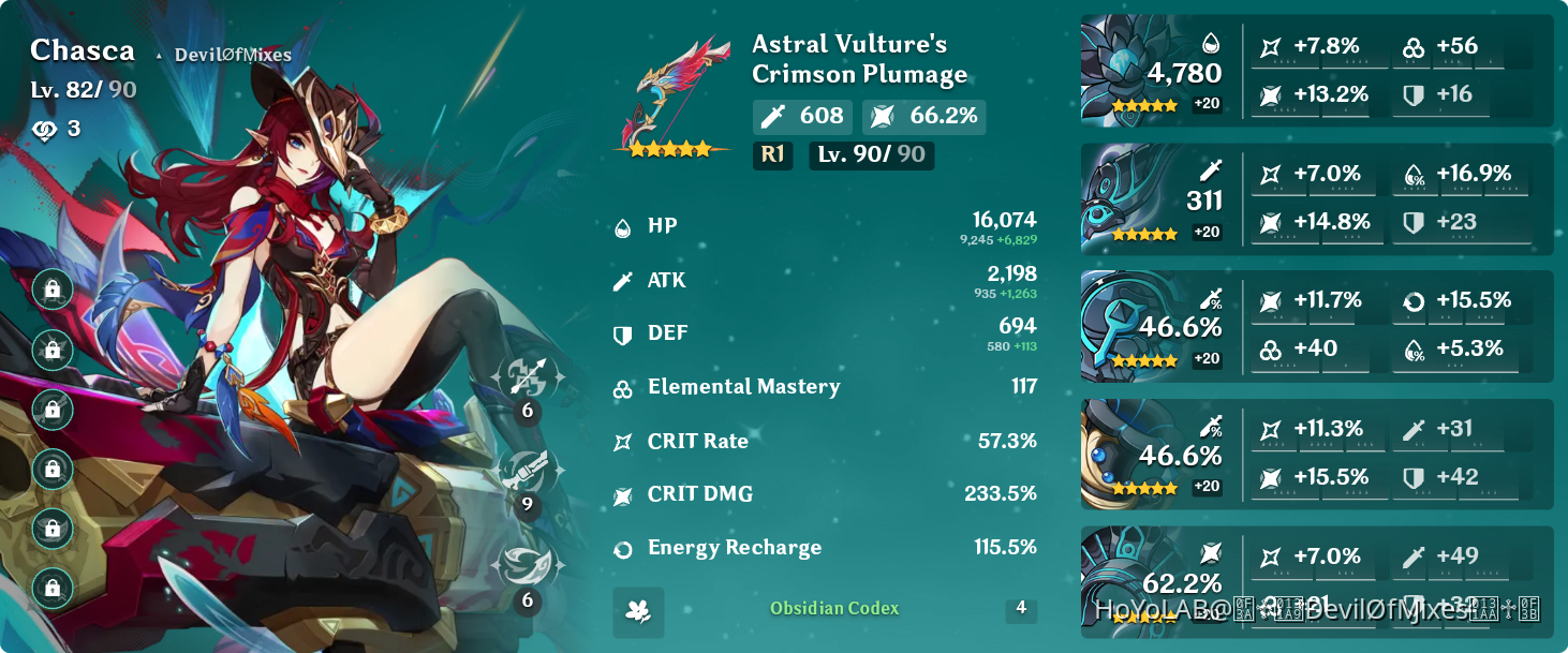 My (new) Chasca build and some other builds I'm actually proud of ...