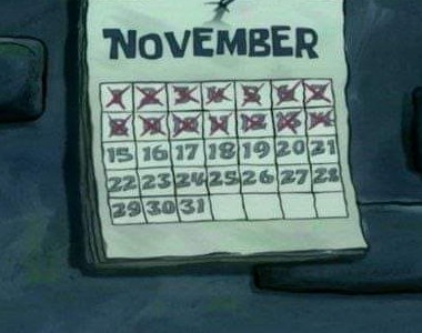 Spongebob date have 31 November | HoYoLAB
