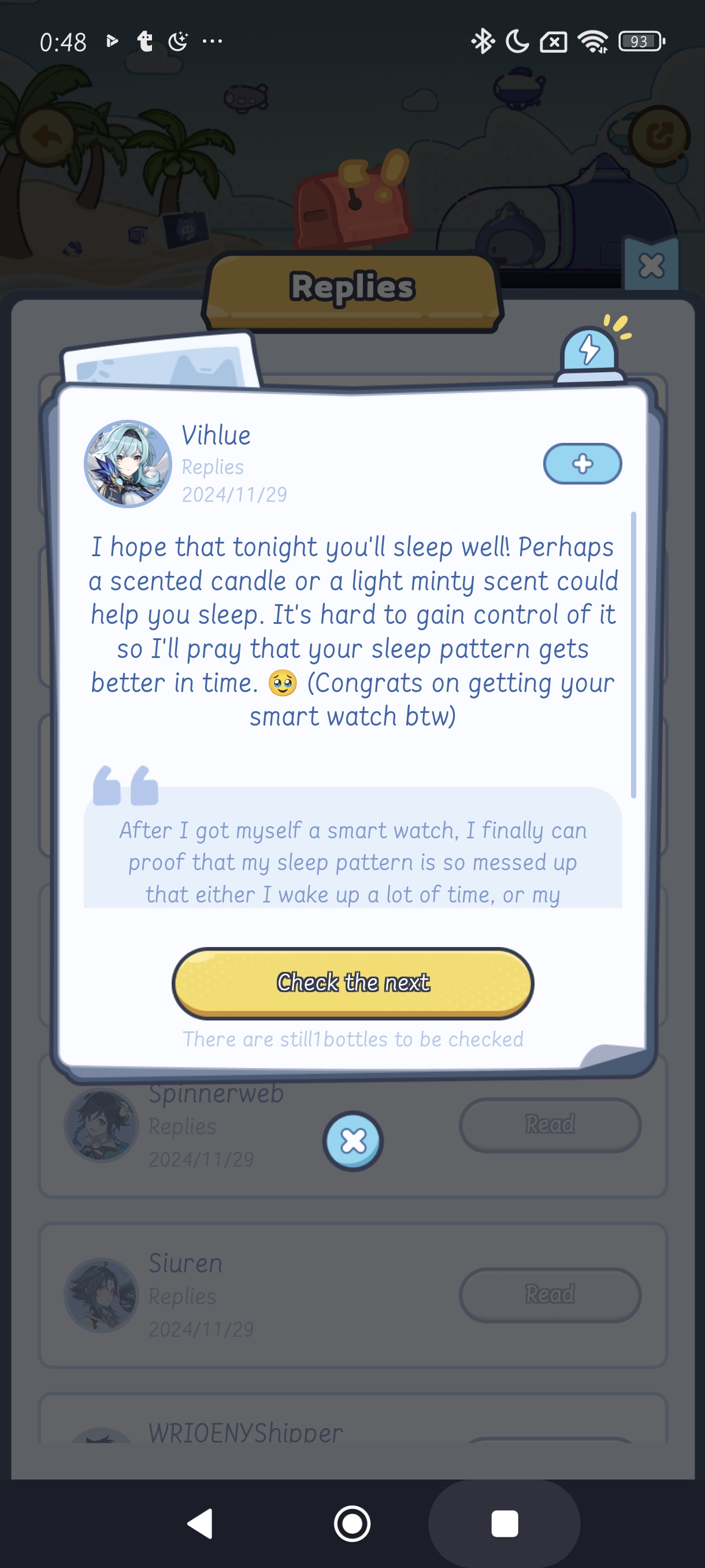 bye bye to sleep | HoYoLAB