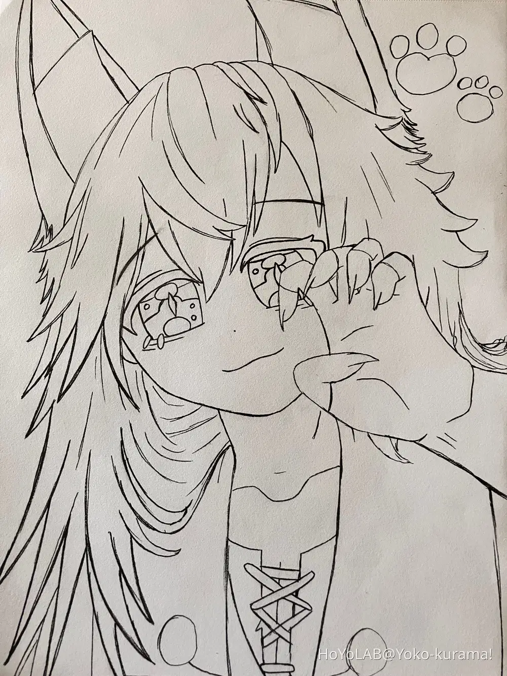 yoko coloring page