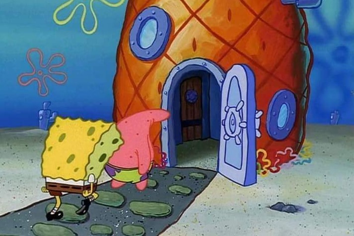 Spongebob and Patrick sad and go inside home | HoYoLAB