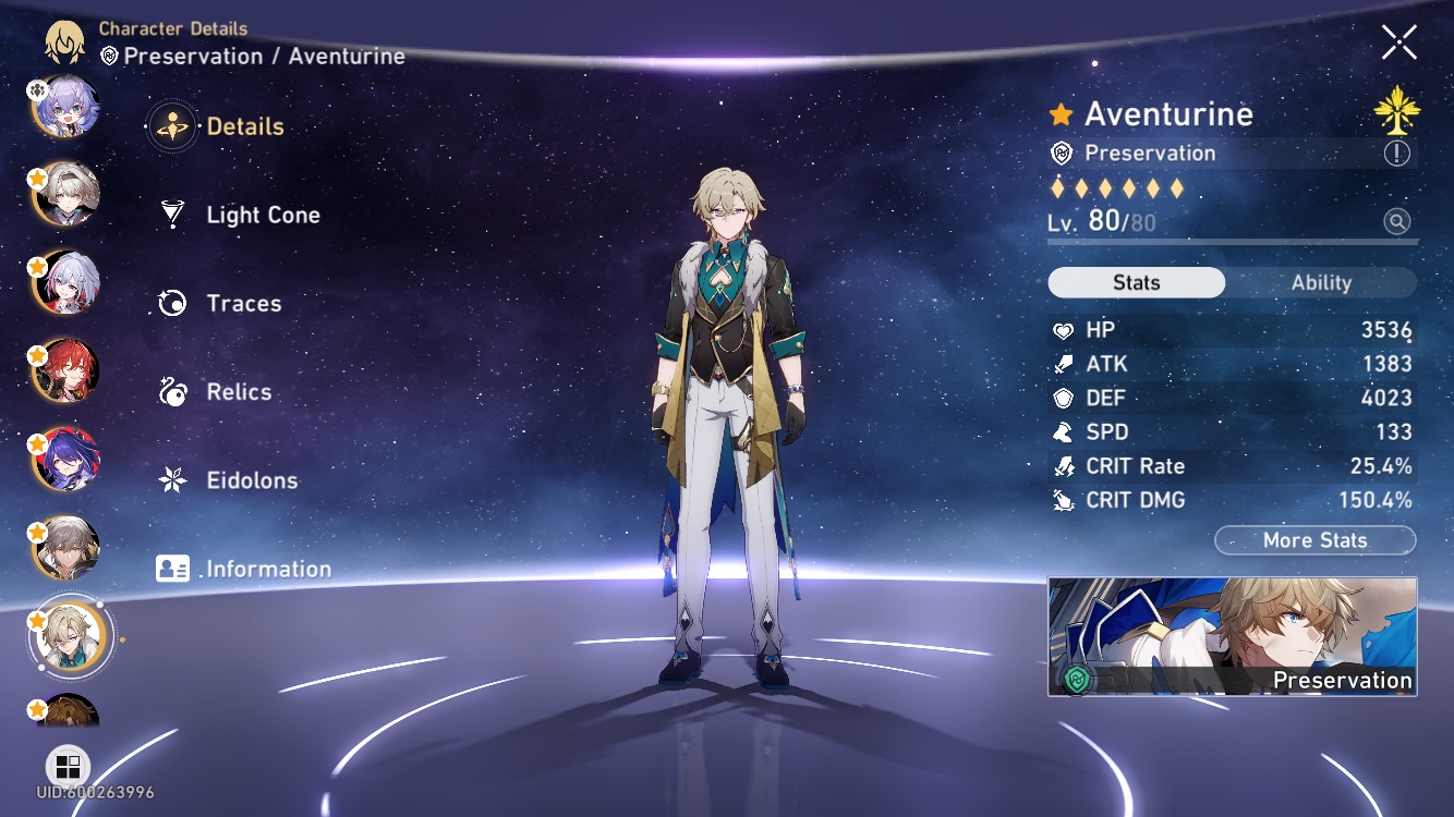 Current Aventurine build Honkai: Star Rail | HoYoLAB