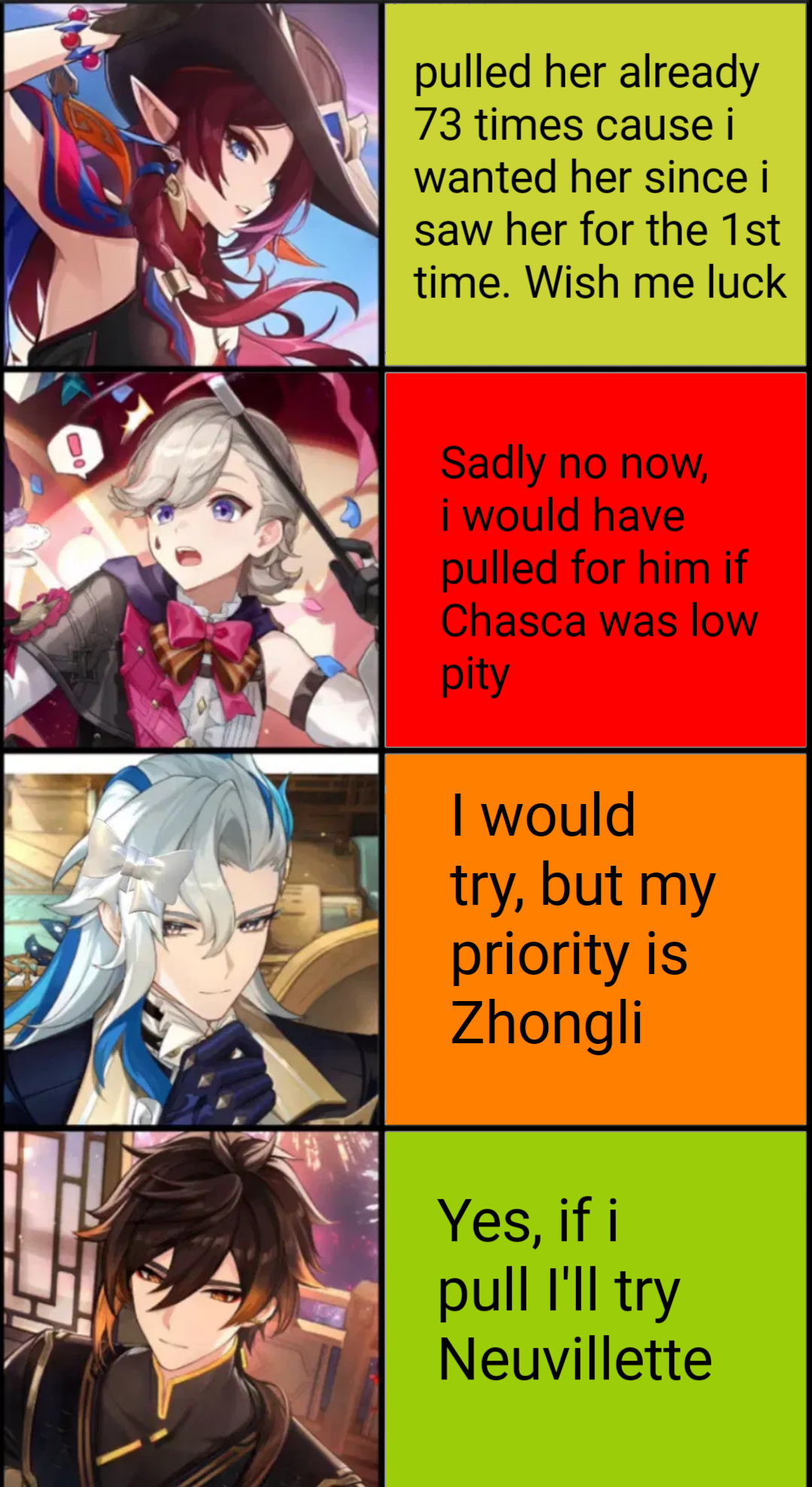 Please just let me have Chasca Genshin Impact | HoYoLAB
