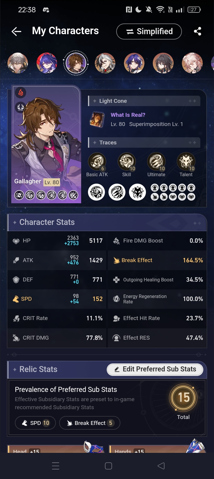 updated gallagher build!! Honkai: Star Rail | HoYoLAB