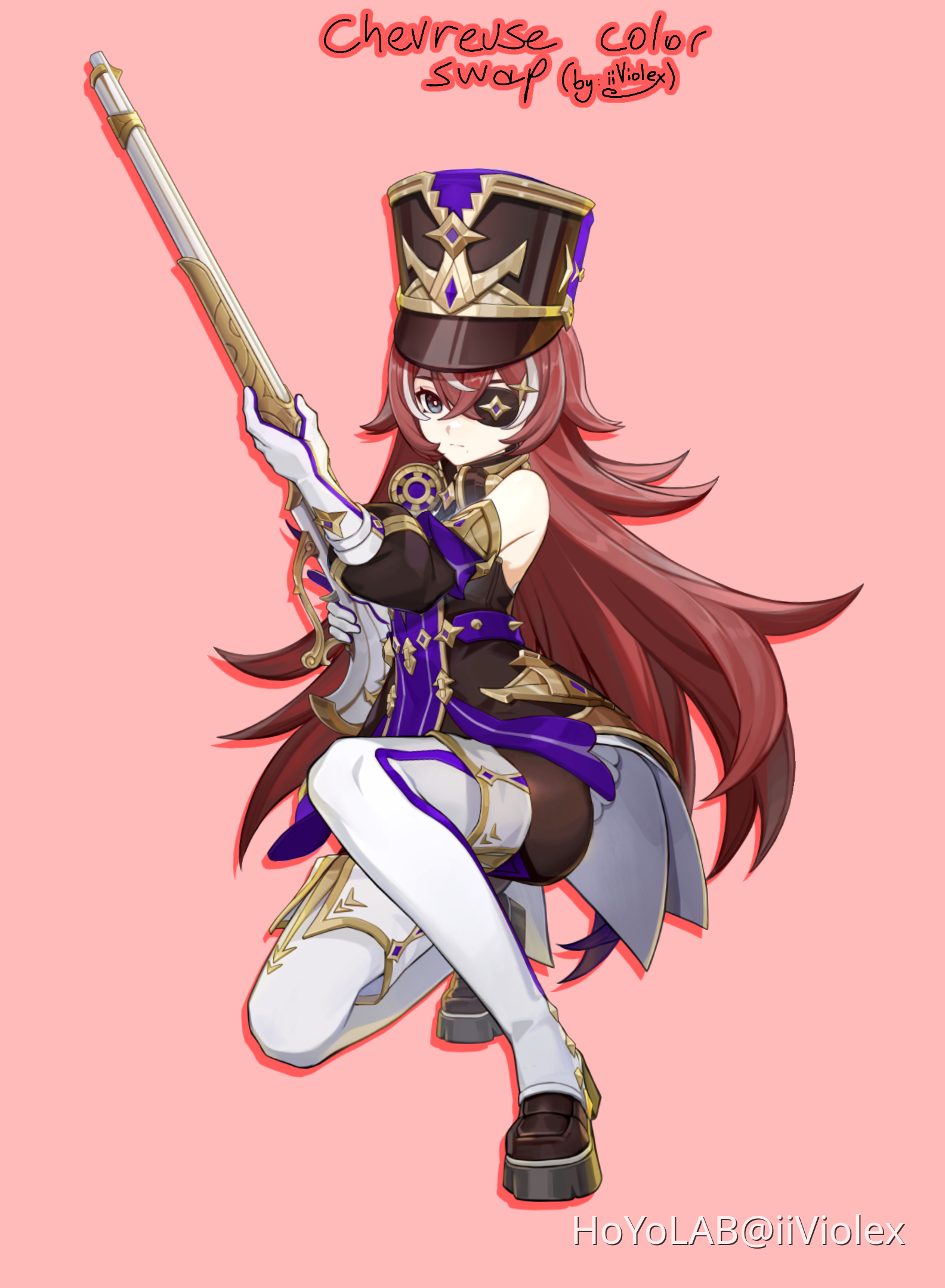 Chevreuse Red & Purple Color Switch Genshin Impact | HoYoLAB