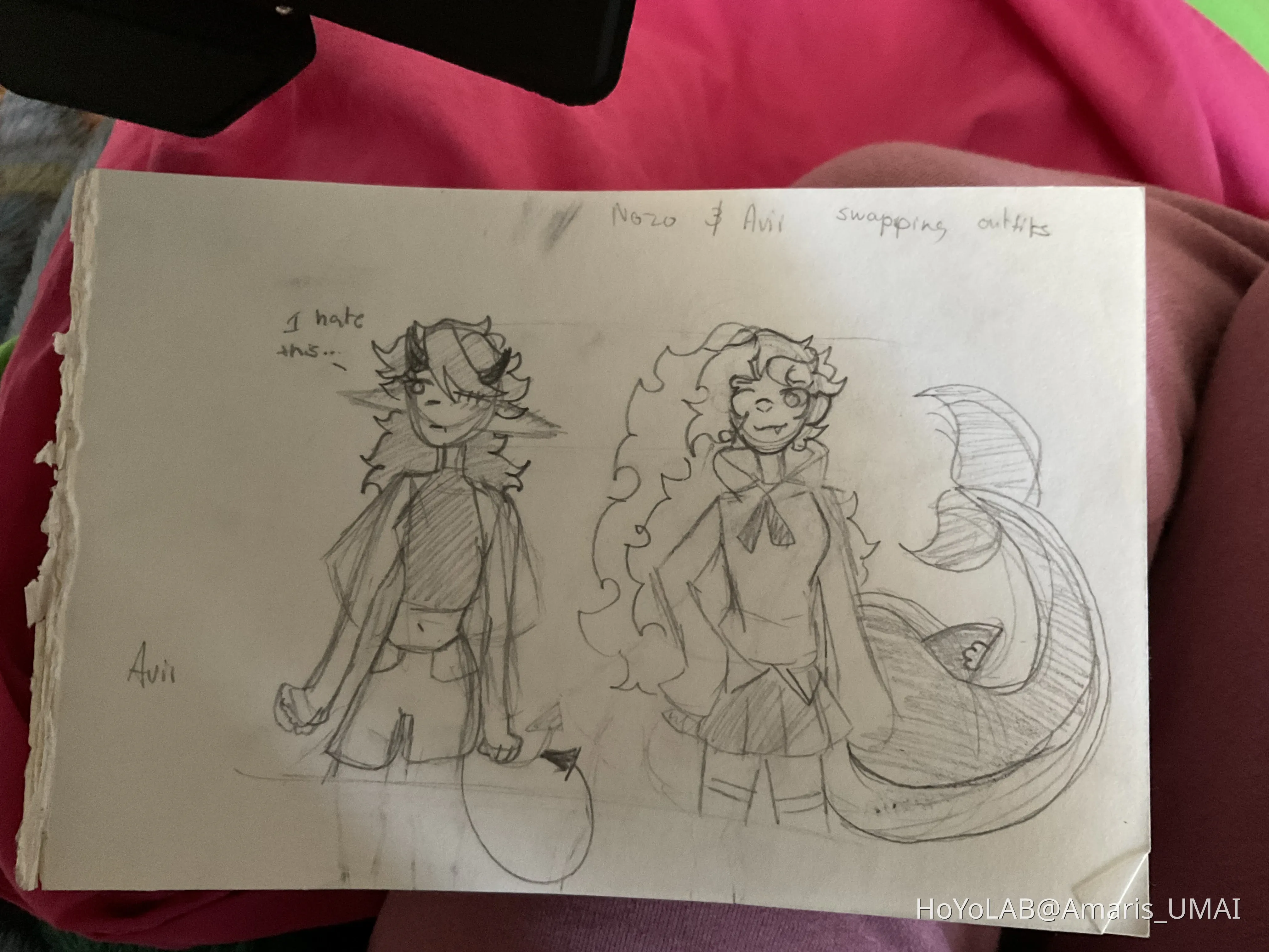 My oc’s swapping outfits | HoYoLAB