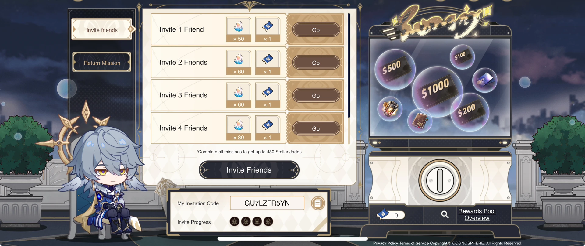 HSR Invitation Code!!! GU7LZFR5YN Honkai: Star Rail | HoYoLAB