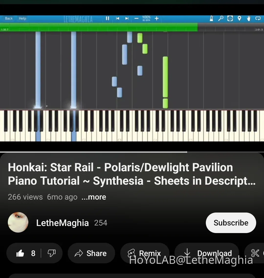 Dewlight Pavilion BGM "Polaris" Piano Arrangement (PDF Sheets + MIDI + YT Synthesia Tutorial ...