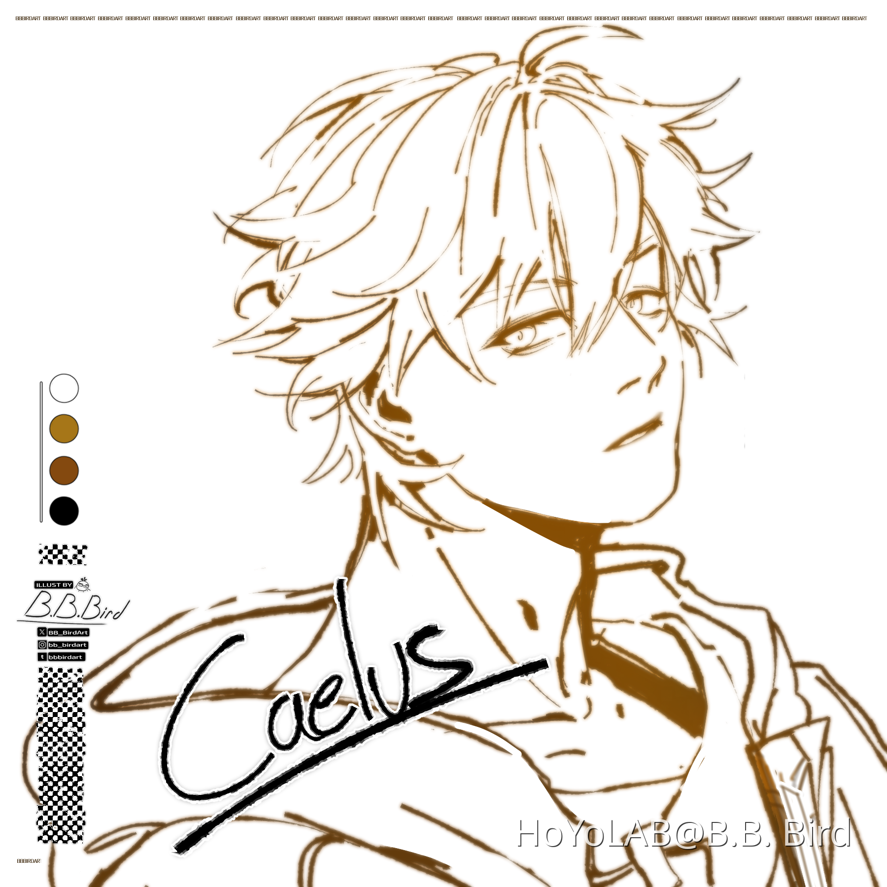 Drawing every playable HSR character PART 2-Trailblazer (Caelus) Honkai ...