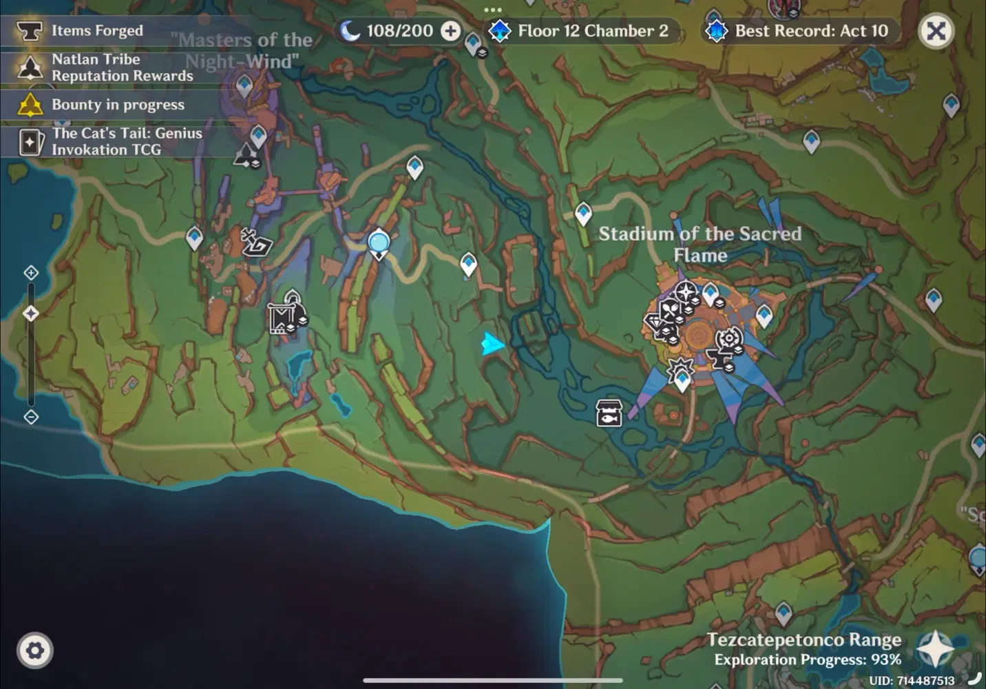 Master Challenge Locations | Masters of the Night wind tribe Genshin ...