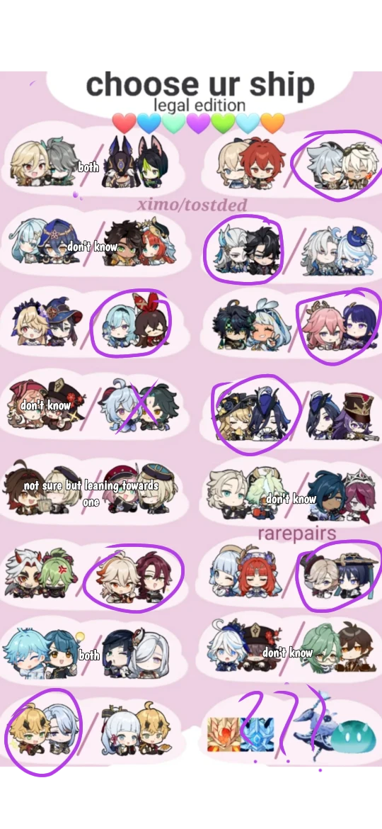 my ships as a multi-shipper! Genshin Impact | HoYoLAB