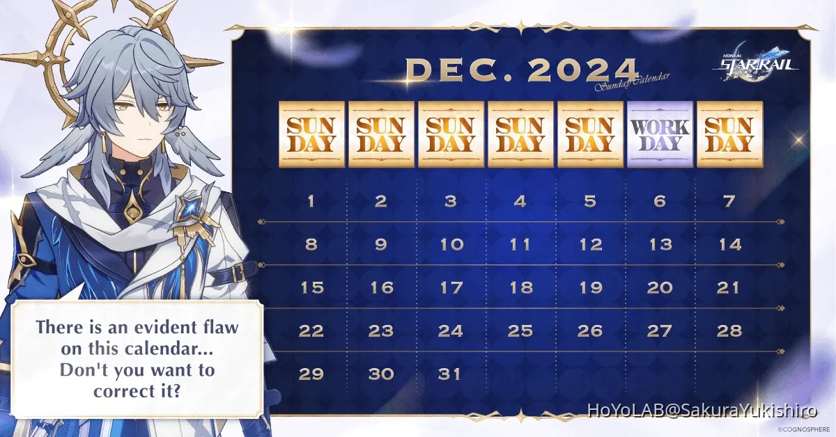 El más mejor calendario 😎 Honkai: Star Rail | HoYoLAB