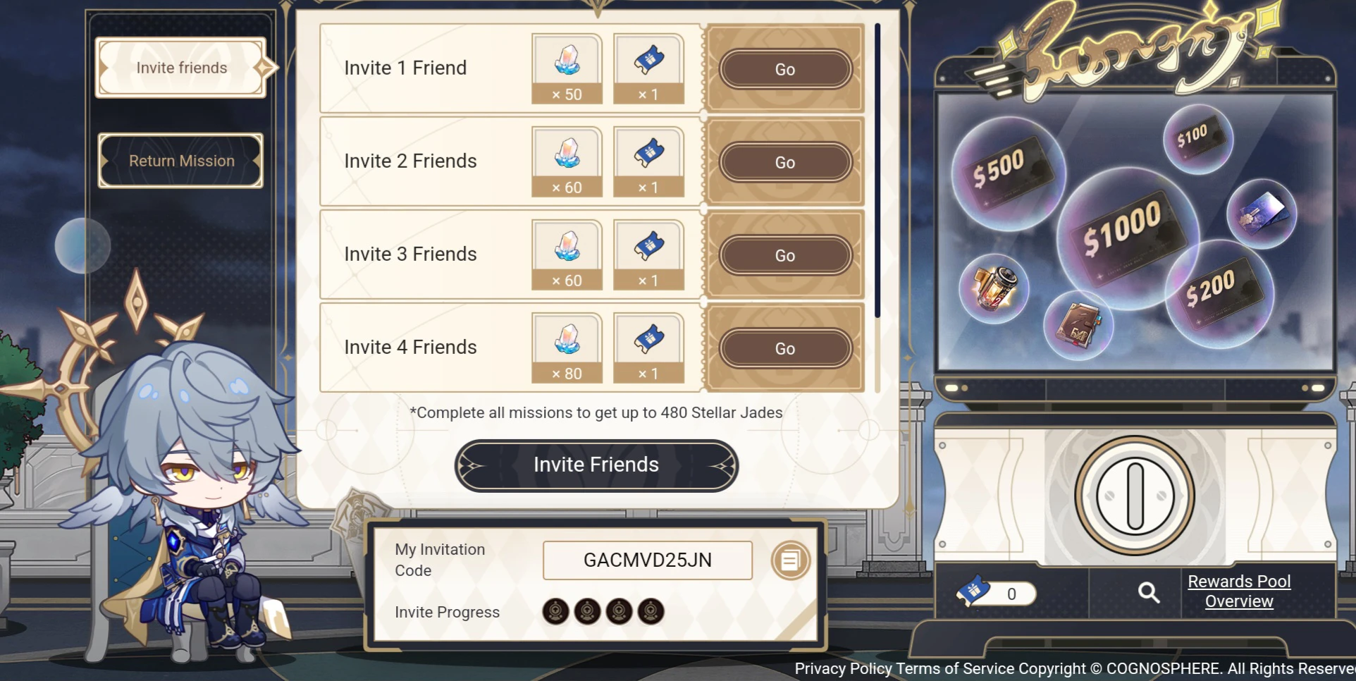 Invitation codes Honkai: Star Rail | HoYoLAB