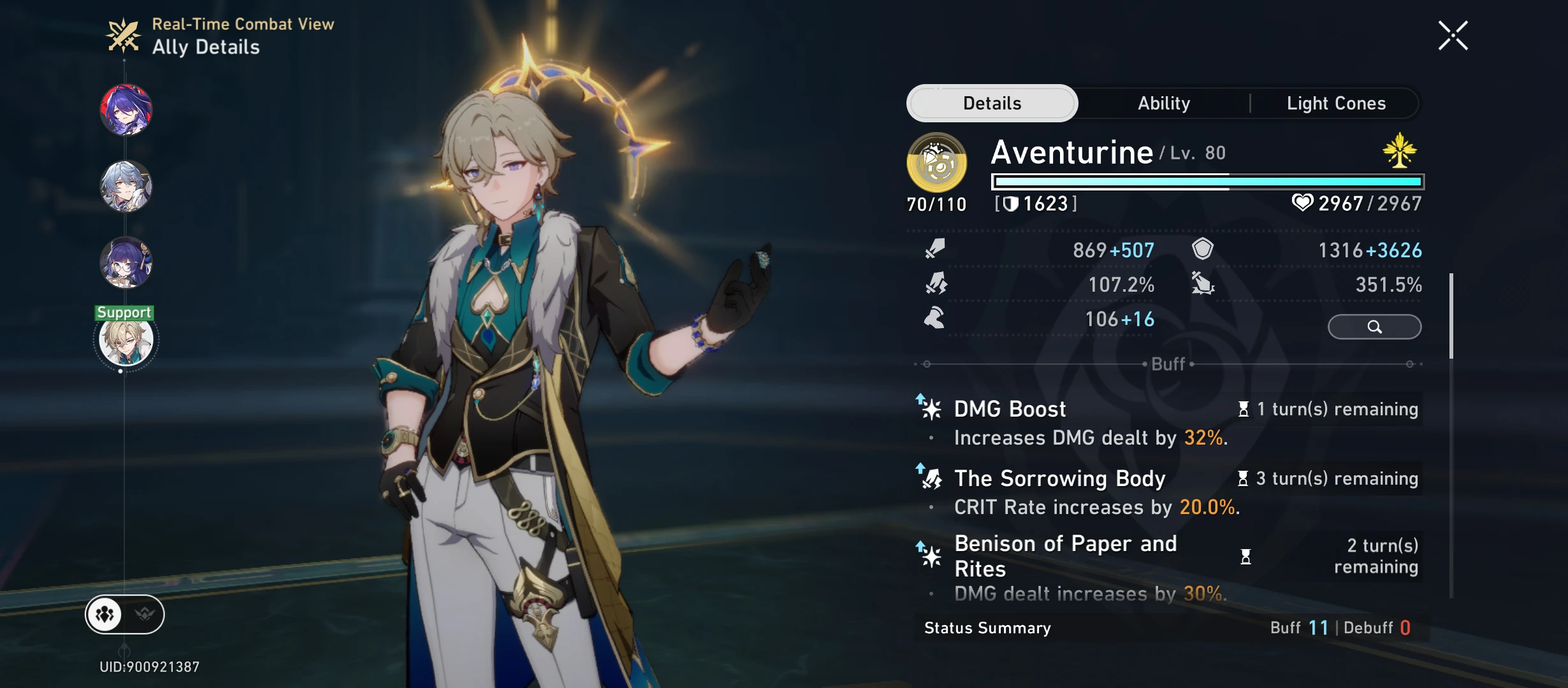 Aventurine looks so beautiful with Sunday's ult 🫢 Honkai: Star Rail ...