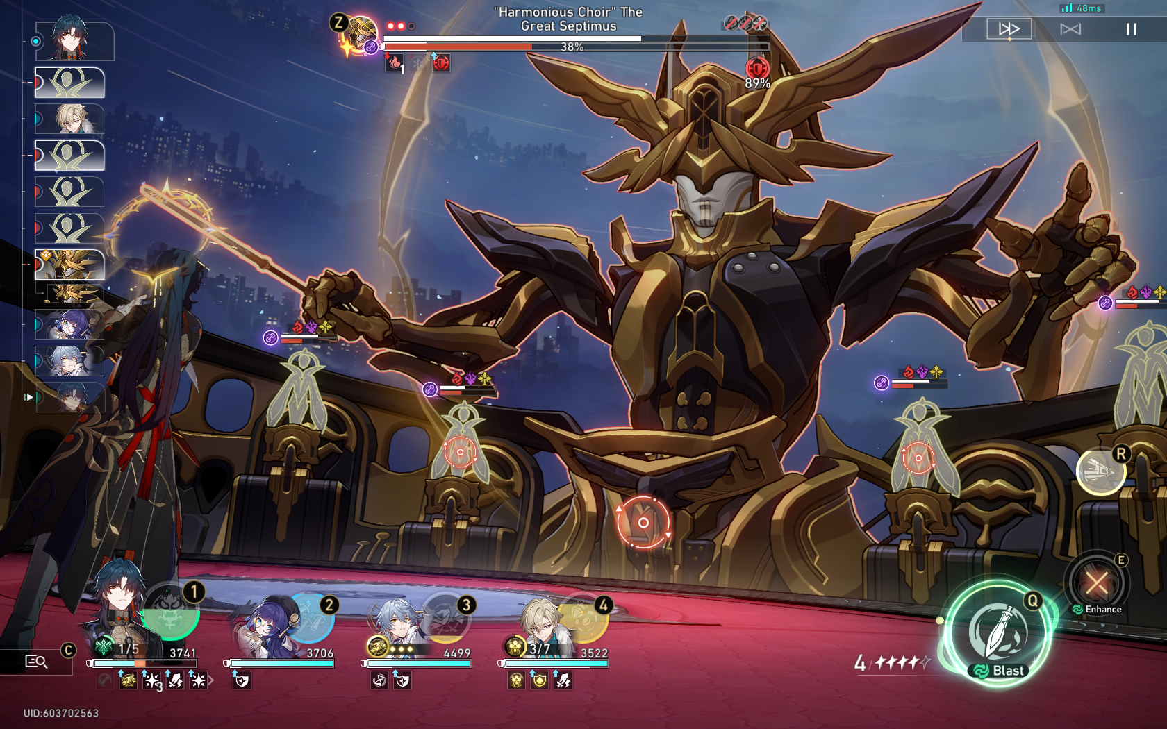 Haha. Using Mid Blade Against Sunday Was Beyond Dumb. XD Honkai: Star ...