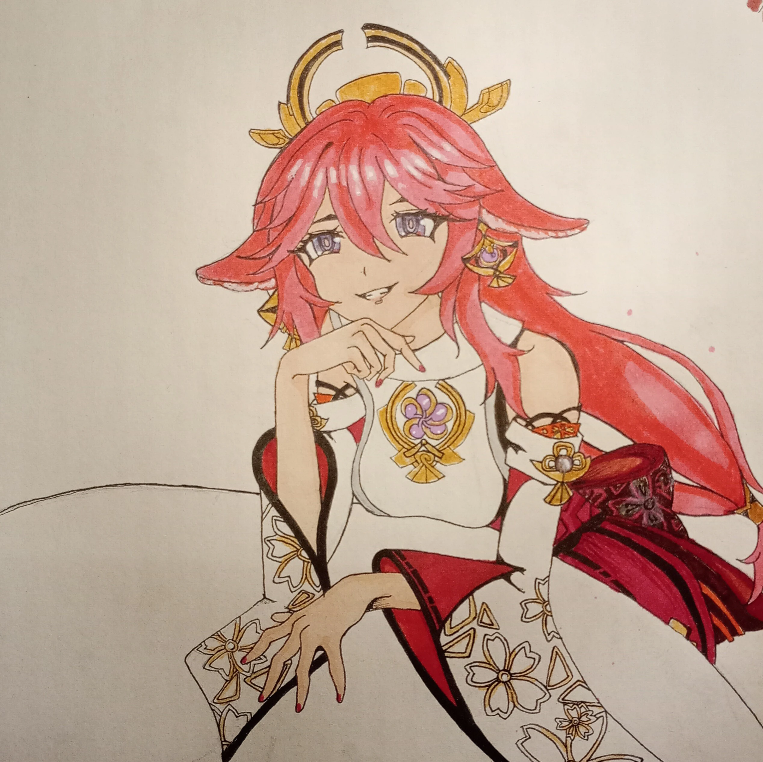 Yae Miko ️ fan art (Par moi) Genshin Impact | HoYoLAB